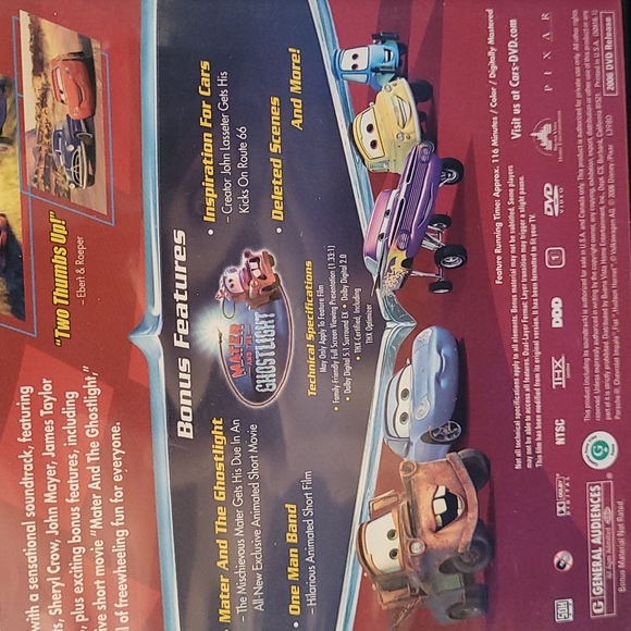 Disney | Other | Disneypixar Cars Dvd Full Screen | Poshmark